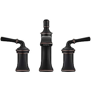 Kitchen & Bath Fixtures Taps Faucet,Black Copper Hot and Cold Faucet Bathroom Washbasin Antique Basin Faucet