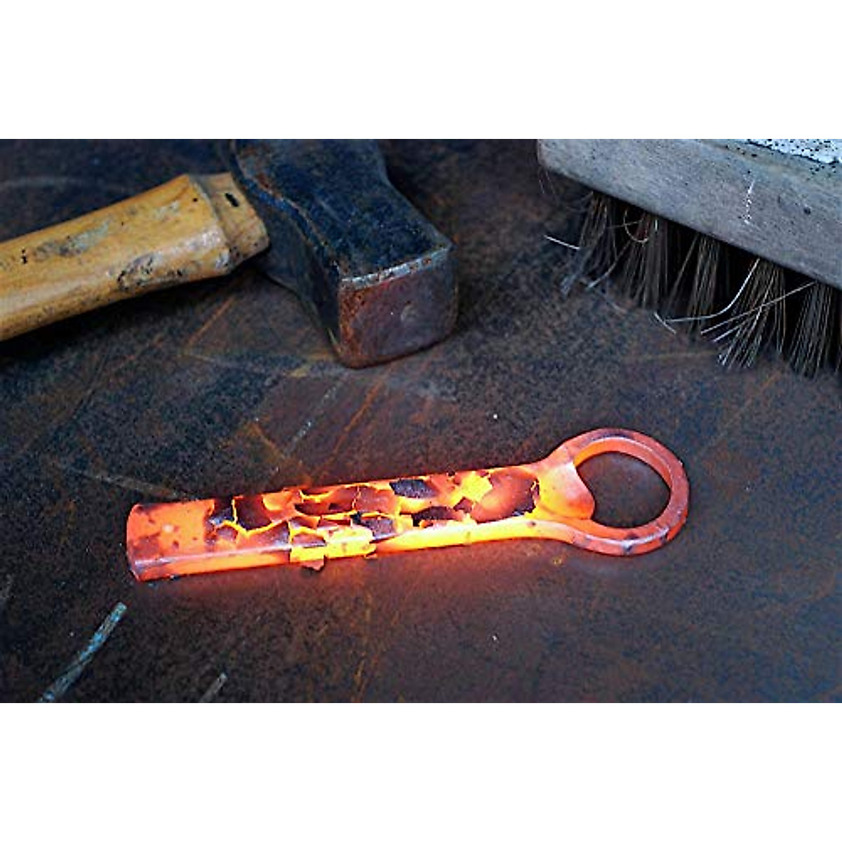 Bottle Opener - Black Dog Ironworks | Hand Forged Iron Beer Opener, Gift For Men| Great Gift for Fathers Day or 6 year Anniversary