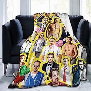 Blanket Ryan Gosling Soft and Comfortable Warm Fleece Blanket for Sofa,Office Bed car Camp Couch Cozy Plush Throw Blankets Beach Blankets