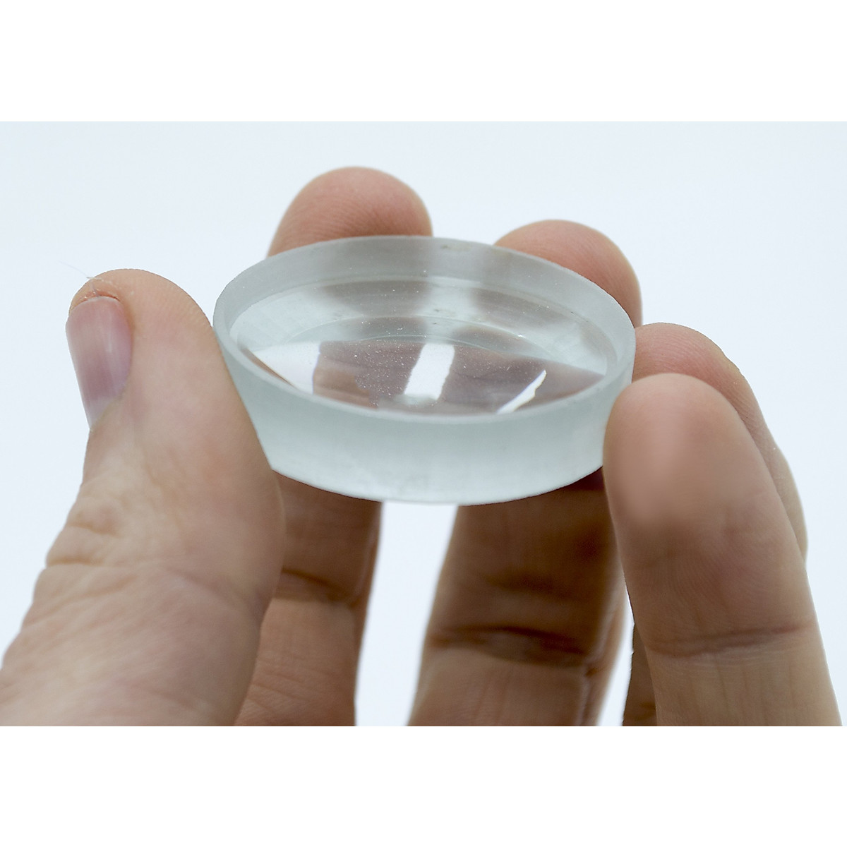 Double Concave Lens, 50mm Focal Length, 1.5" (38mm) Diameter - Spherical, Optically Worked Glass Lens - Ground Edges, Polished - Great for Physics Classrooms - Eisco Labs