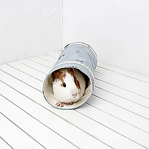 Chinchilla Guinea Pigs Tunnel Tube,Hedgehogs Dutch Rats Small Animal Pet Bed Toy Pet Supplies Hiding Cave Hamster Tunnel Playing Tube(Blue 3 Way)
