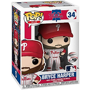Bryce Harper Philadelphia Phillies White Jersey #34 Pop Sports MLB Action Figure (Bundled with EcoTek Pop Protector to Protect Display Box)