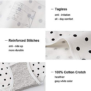 INNERSY Womens Underwear Cotton Hipster Panties Regular & Plus Size 6-Pack(X-Large,Solid Colors and Polka Dot)