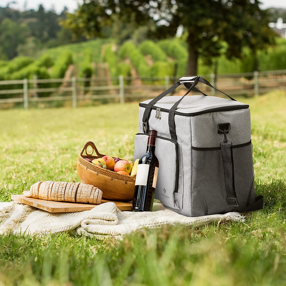 Large Soft Sided Cooler Bag - Portable, Collapsable, Insulated, and Leak Proof - 60 Can 40L Capacity Ice Chest - Great Coolers for Travel, Camping, Picnics, Tailgate, Beach, Boats, or Cars