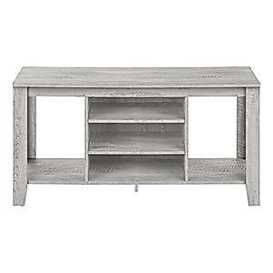 Monarch Specialties I 3564 Tv Stand, 48 Inch, Console, Media Entertainment Center, Storage Shelves, Living Room, Bedroom, Laminate, Grey, Contemporary, Modern