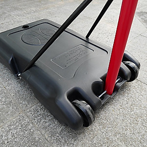 Elitezip Portable Basketball Hoop and Goal, Height Adjustable 5-7ft/6-10ft Outdoor Basketball Goal for Youth Kids Indoor Outdoor Use (Red-Adjustable Height 5ft-7ft)