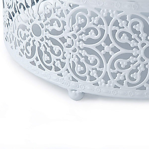 Hotity 3 Sets Cake Stands Round Cake Stand Set Metal Display Cupcake Stands for Dessert, White