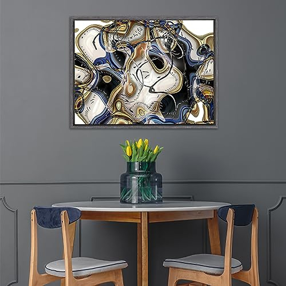 Pixy Canvas Floater Frame 16x20 for 3/4 (0.75) inch Deep Canvas Paintings/Canvas Prints/Wood Canvas Panels/Wall Art/Wall Decor/Home Decor/Artwork (Rustic Gray, 16 x 20 inch, Portrait)