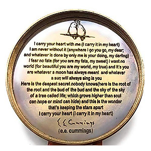Life is beautiful with you Engraved compass, E E cumings poem engraved working compass, Anniversary, birthday, love, Sorry, Valentines day, Keepsakes, old memories, Love momentos, Unusual gift