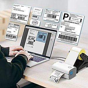 Jiose Thermal Label Printer - 4x6 Label Printer for Small Business Shipping Packages - One-Click Printing on Windows Mac Chrome Systems,Support USPS Shopify Ebay etc
