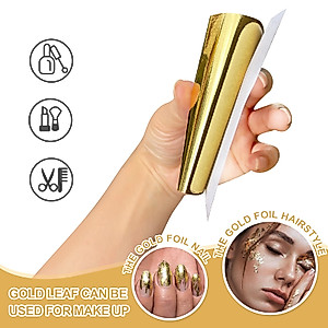 200pcs BUBIMON Imitation Rose Silver Gold Leaf Sheets Gold Foils Sheets Nail Foil for Paint, Resin, Nails, Jewelry, Slime, Arts, Gilding Crafting, Decoration, Sculpture, Furniture