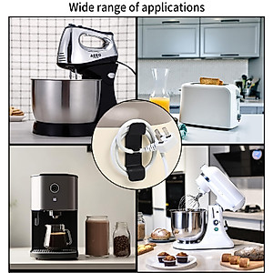 6 Pcs Cord Organizer for Appliances, Stick-on Kitchen Appliance Cord Organizer, Cable Management Cord Winder Wrapper with Adhesive, for Blender, Coffee Maker, Air Fryer, Kitchen Appliances