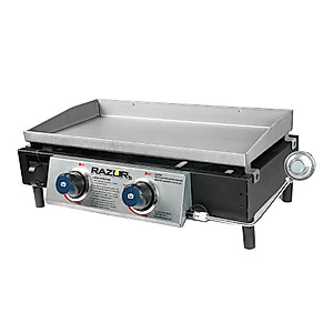 Razor Universal Rolling Prep Cart with Shelves and Storage Drawer for Portable Outdoor Griddle and Grills, Accessory Only, Black