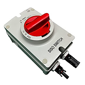 Solar 32A PV DC Switch Disconnector with Waterproof IP66 Isolator for Off/On-Grid Solar Power System RV, Boat, Residential, Commercial Solar Installations