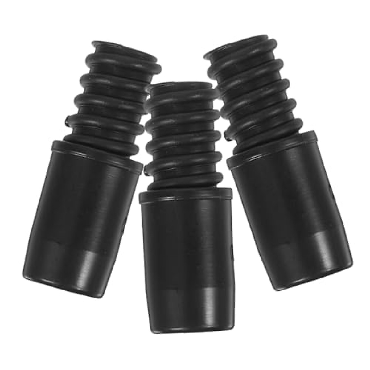 Yardenfun 12 Pcs Mop Head Pole Adapter for Broom Tips for Handle Extension Pole Adapter Tip for Telescopic Pole Connector Handle Tips for Broom Poles Threaded Tip Repair Kit Plastic Black