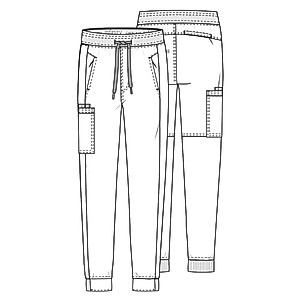 Infinity Cherokee Men's Jogger Pants with Drawstring Waist Mid Rise 5 Pockets Bottoms CK004AS, L Short, Pewter