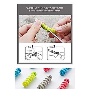 Lead Trend CP-0104 CP-0104 Twist Cable Protection Cover, Black, Set of 4