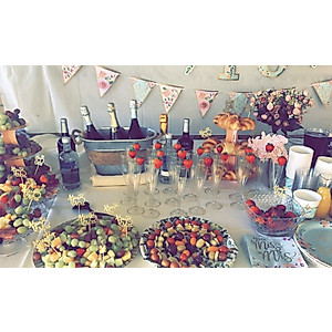 Oojami Gold Glitter Plastic Classicware Glass Like Champagne Wedding Parties Toasting Flutes (1 Box = Quantity 30)