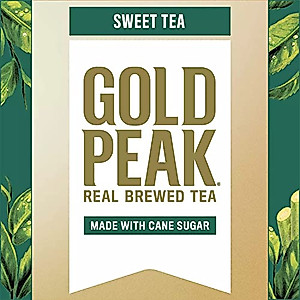 Gold Peak Naturally Sweet Real Brewed Tea, Picked for Peak Taste, Made With Cane Sugar - By Gourmet Kitchn - (18.5oz / 18pk)