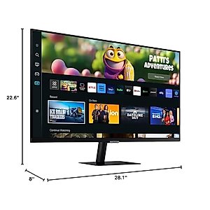 SAMSUNG 32-Inch M50C Series FHD Smart Computer Monitor with Streaming TV, Gaming Hub, Remote PC Access, Multiple Ports, Mobile Connectivity, Built-in IoT Hub, LS32CM502ENXGO, Black