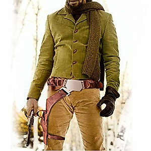 Xcoser Belt Cosplay PU Leather Holster Costume Props Adjustable Costume Accessories (Metal Belt Brown)