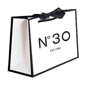 QLSKO 30th Birthday Keepsake Gift Paper Bag for Her-N°30 EST.1994 Thirty Anniversary Party Present Shopping Tote Bags Women 30 Year Old Decorations Idea (Small, 1994 30th)