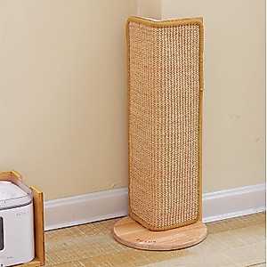 SHENGOCASE 20.5" Tall No Drilling Wall Sofa Couch Corner Cat Sisal Scratcher,Scratching Post,Replaceable Sisal Scratch Pad Mat, Couch Protector