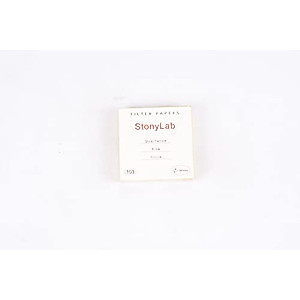stonylab Qualitative Filter Paper, 100 Packs Slow Flow Rate Cellulose Filter Paper Circles with 10 Micron Particle Retention, 94 mm Diameter