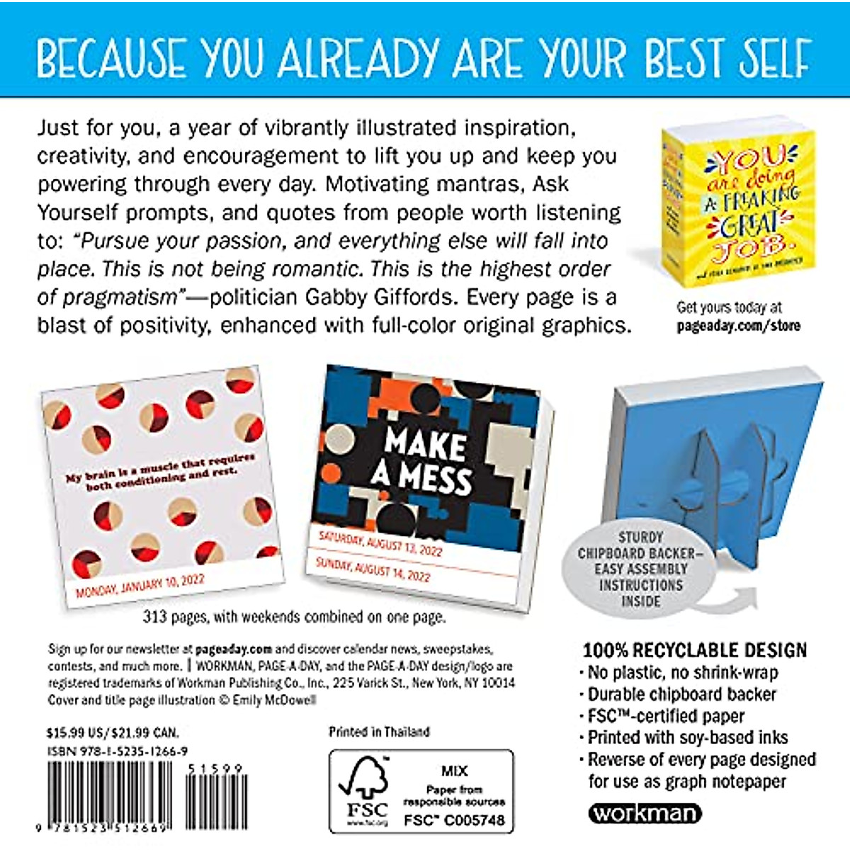 You Are Doing a Freaking Great Job Page-A-Day Calendar 2022: Daily Reminders of Your Awesomeness.