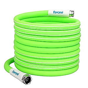 Fevone Garden Hose 100 ft Heavy Duty Water Hose 5/8 Garden Hose 100 feet Lightweight Garden Hose, Lawn & Garden Watering Equipment, 3/4 Solid Fittings, Drinking Water Safe
