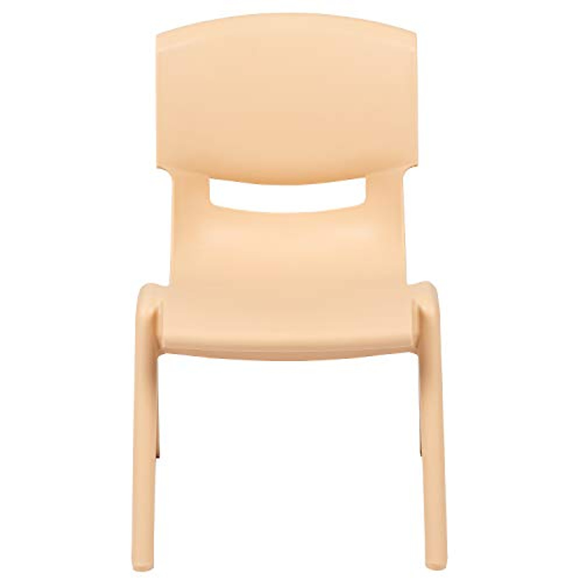 Flash Furniture 2 Pack Natural Plastic Stackable School Chair with 10.5" Seat Height