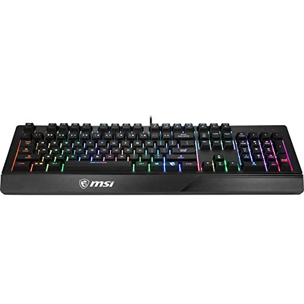 MSI Gaming Backlit RGB Dedicated Hotkeys Anti-Ghosting Water Resistant Gaming Keyboard (Vigor GK20 US)