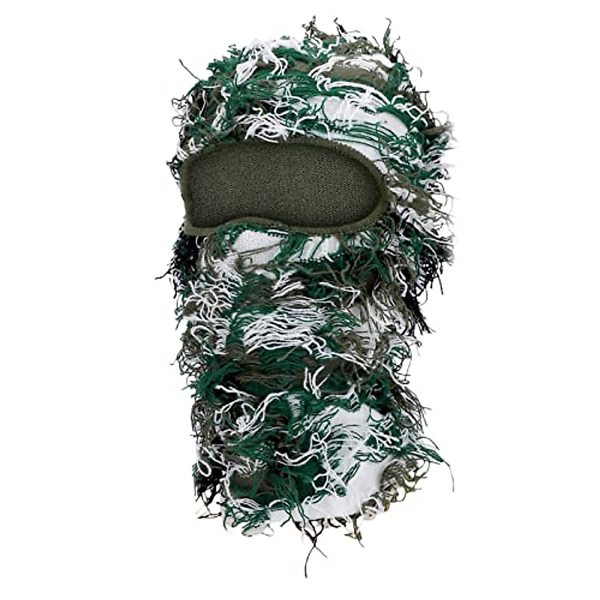 Distressed Balaclava Ski Mask Full Face Knitted Fuzzy Balaclava Yeat Shiesty Distress Mask for Men Women Camo