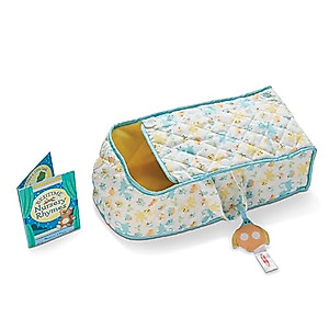 Melissa & Doug Mine to Love Bassinet Play Set Portable Carrier for Dolls with Crinkle Toy, for 3+ years, Nursery Rhyme Book