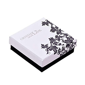 Crystalline Azuria Round Blue Simulated Sapphire Zirconia Crystals Set Pendant Necklace 18 inches Earrings Bracelet 18K White Gold Plated for Women