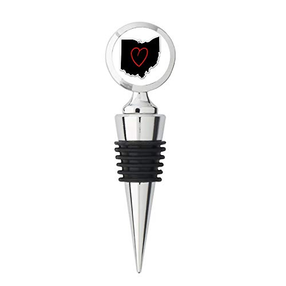 Ohio Heart Native Metal Steel Bottle Stopper Winestopper