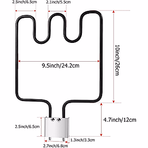 Electric Smoker Grill Heating Element Replacement Part with Adjustable Thermostat Controller for Masterbuilt Smokers & Turkey Fryers 1500W