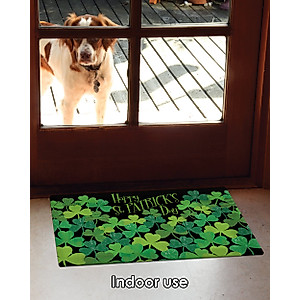 Toland Home Garden 800261 Shamrocks St Pats Door Mat 18x30 Inch Spring Outdoor Doormat for Entryway Indoor Entrance