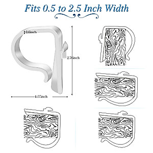 Church Pew Clips Heavy Duty Plastic Hooks Tablecloth Clips Chair Table Clips Translucent White Pew Clips Table Cloth Holders for Wedding Ceremony Church Aisle Railing Bow Decorations(24 Pieces)