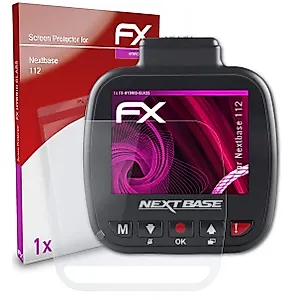 atFoliX Plastic Glass Protective Film compatible with Nextbase 112 Glass Protector, 9H Hybrid-Glass FX Glass Screen Protector of plastic