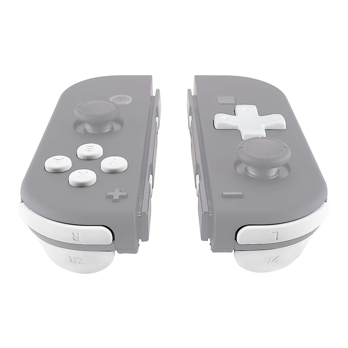 White D-pad ABXY Keys SR SL L R ZR ZL Trigger Buttons Springs, Replacement Full Set Buttons Fix Kits for Nintendo Switch & Switch OLED Joycon (D-pad ONLY Fits for eXtremeRate Joycon D-pad Shell)