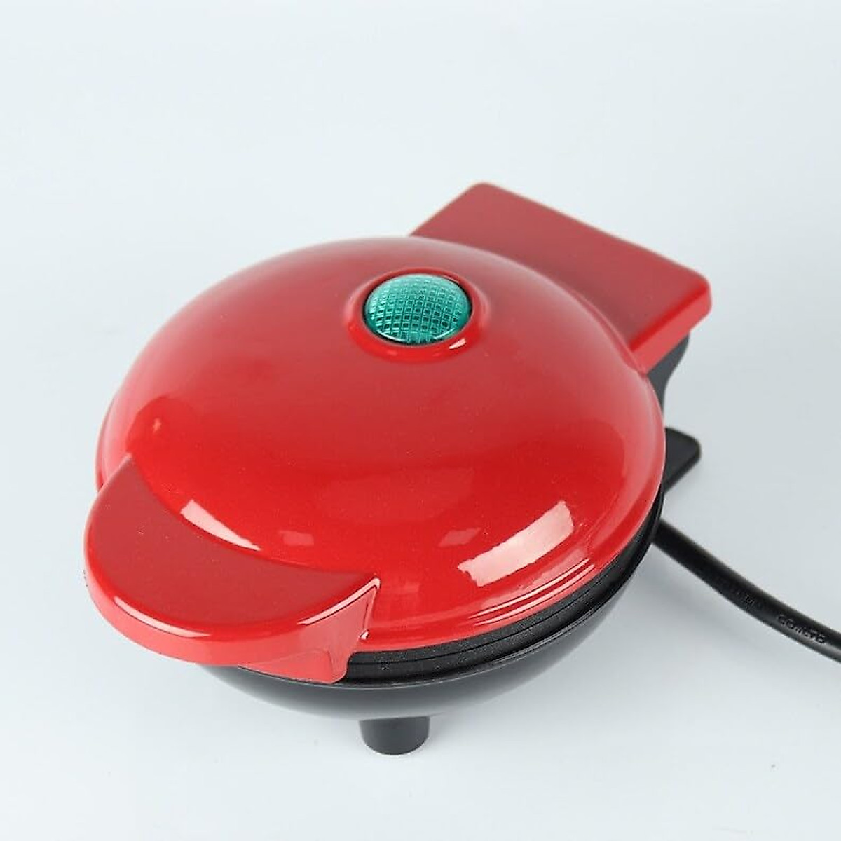 USEFUL PICKS Mini Waffles Maker for Individual, Easy to Clean, Non-Stick Surfaces, 5 Inch, Red