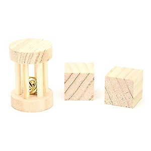 10 PCS Hamster Tunnel Toys Natural Wooden Hamster Toys Funny Play Toys Exercising Training Hideout Tunnels Toys