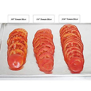 Caspian Tomato Slicer 3/16 inches Tomato Cutter Vegetable Slicer Knife with Built-in Polyethylene Slide Green Board for Commercial or Home Use, 1 Piece