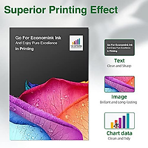 63 Black Color Combo Pack,Economink Remanufactured Ink Cartridge Replacement for HP 63 XL for OfficeJet 3830,5252,4650,5258,4655,4652,5255,Envy 4520,3634,DeskJet 3636,1111,3630,1112,3637,3632 Printer