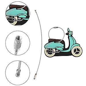 VIOCIWUO 6 Pcs Kids Luggage Tag Cute Multi-Style Airplane Trip Identity Label with Loop Suitcases Travel Bags School Bags Luggage Tag