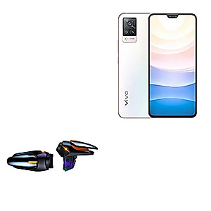 BoxWave Gaming Gear Compatible With vivo S9 - Touchscreen QuickTrigger Auto, Trigger Buttons Autofire Gaming Mobile FPS - Jet Black