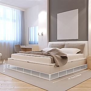 Tuanse 3 Sets Under Bed Blocker for Pet, Toy Blocker Under Couch Bumper Under Bed Barrier for Furniture, Stop Pets Toy Going Under Bed or Sofa, Easy to Install, 78.7" Length 7" Height