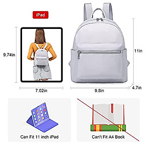 LOVEVOOK Mini Backpack Purse Small Cute Fashion Light Grey Backpack for Women Wear-resistant