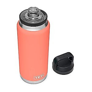 YETI Rambler 36 oz Bottle, Vacuum Insulated, Stainless Steel with Chug Cap, Coral